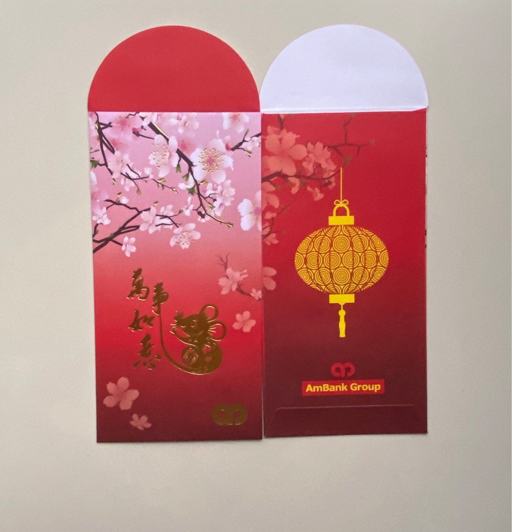 Angpau Ambank Group Red Packet - price for 4 pieces, Hobbies & Toys ...