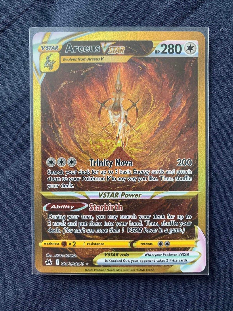 Arceus Vstar Gold Secret, Hobbies & Toys, Toys & Games on Carousell