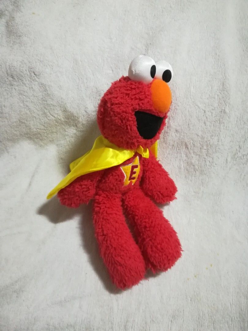 Authentic Gund Sesame Street Super Hero Elmo Beanie Plush Soft Toy ...
