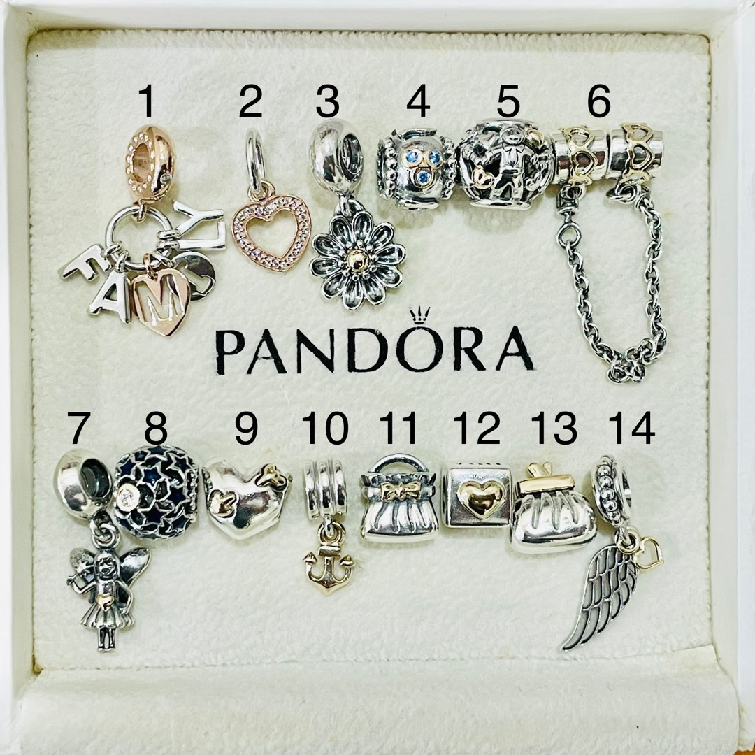 Authentic Pandora Charms - Two-Tone, Women's Fashion, Jewelry ...