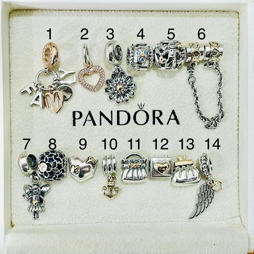 Authentic Pandora Charms - Two-Tone, Women's Fashion, Jewelry ...