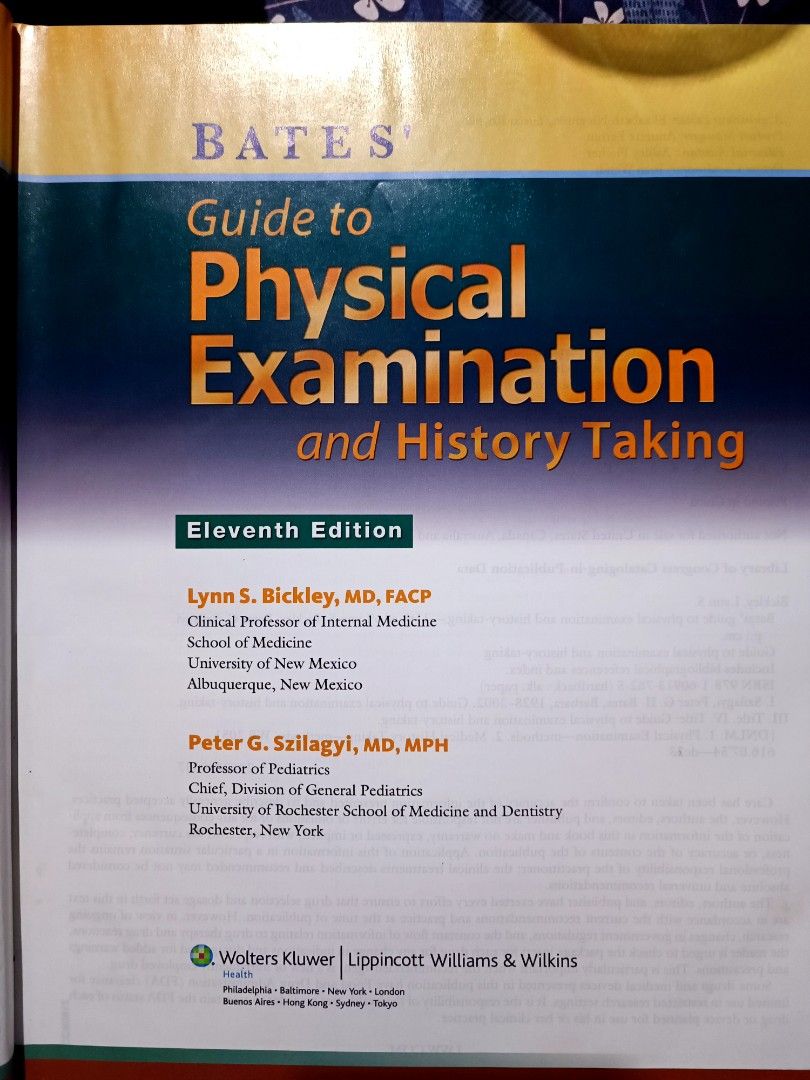 Bates' Guide to Physical Examination and History Taking 11th Edition ...