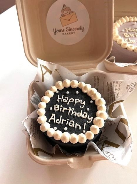 Black Bento Cake, Food & Drinks, Homemade Bakes on Carousell