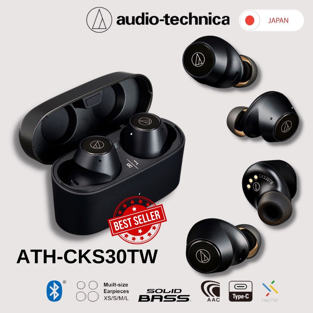 BNIB Audio Technica ATH-CKS30TW Solid Bass True wireless bluetooth earphones, Audio, Earphones ...