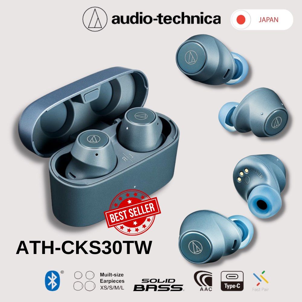 BNIB Audio Technica ATH-CKS30TW Solid Bass True wireless bluetooth earphones, Audio, Earphones ...