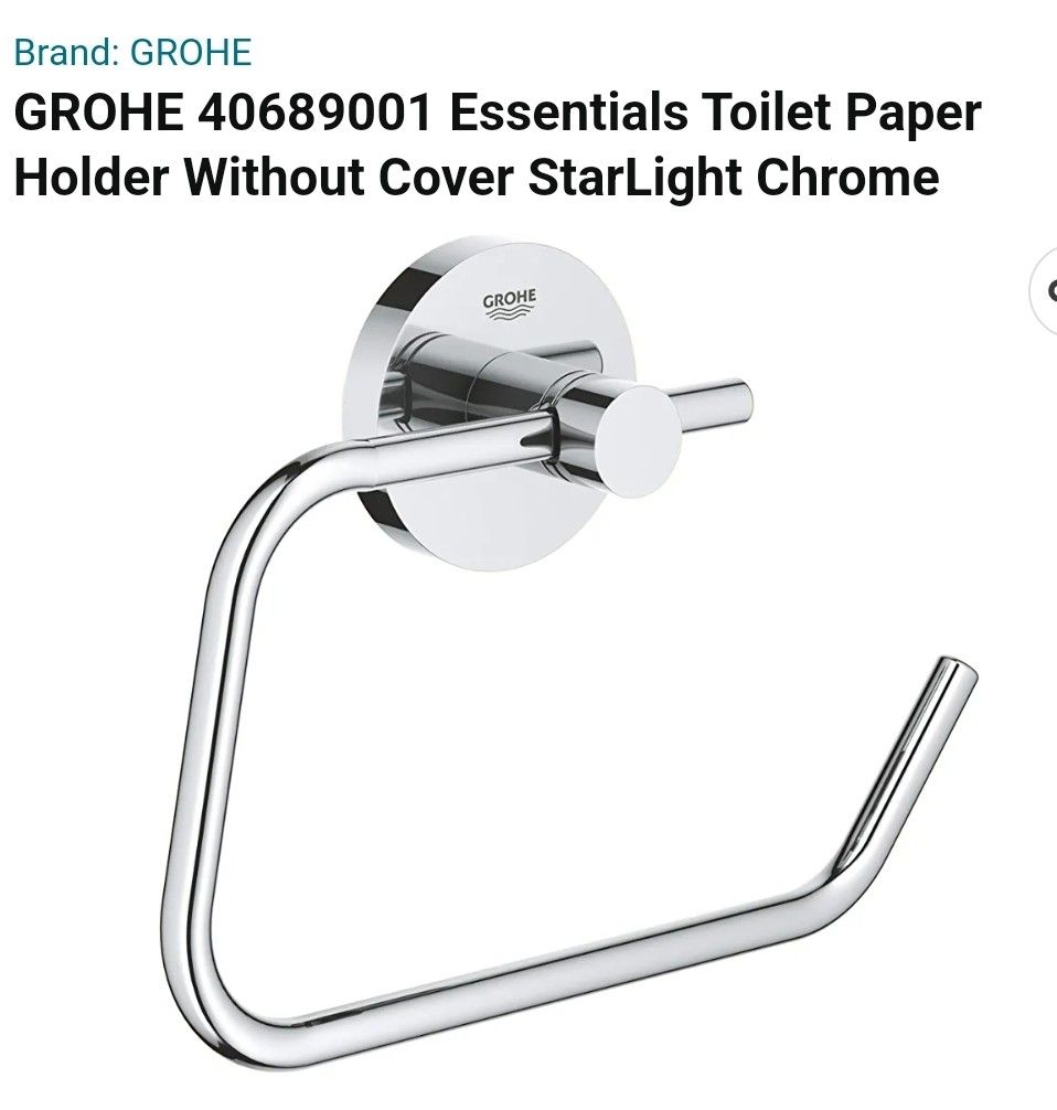 Brand new Grohe toilet roll holder, Furniture & Home Living, Bathroom & Kitchen Fixtures on ...