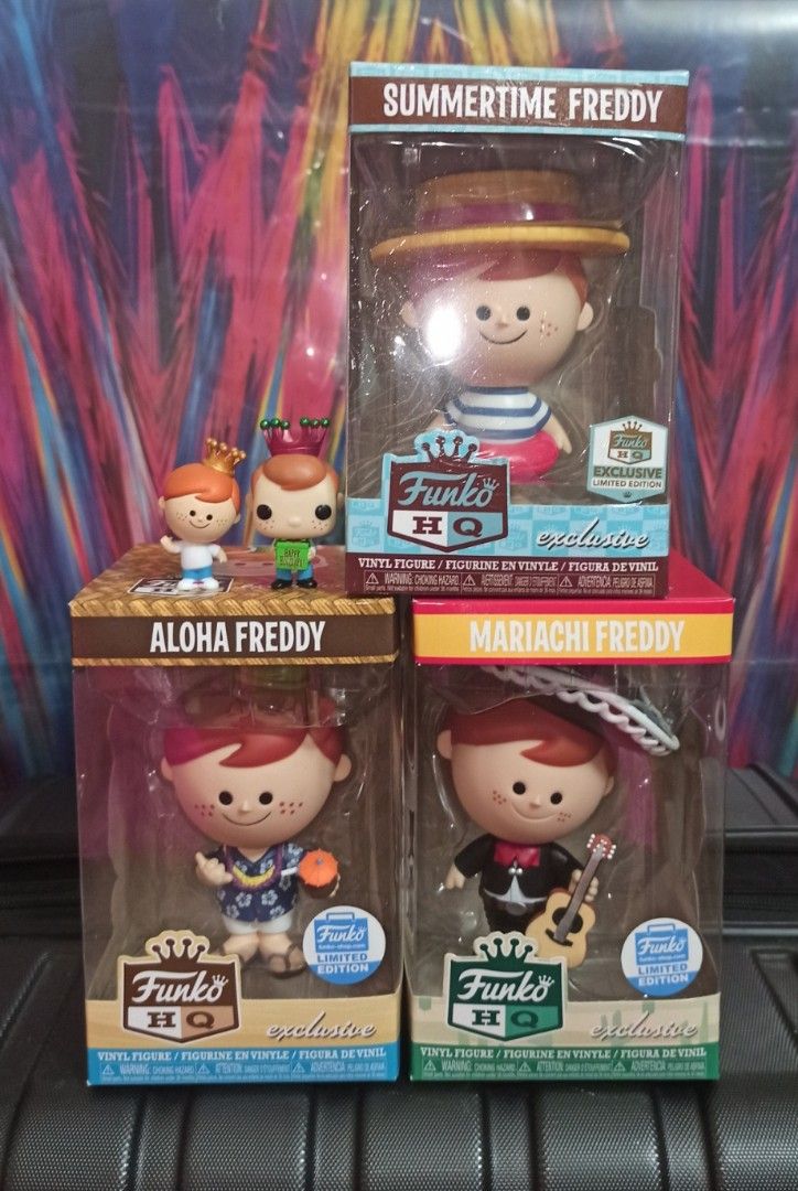 Cereal Box mini Freddys and Summertime Freddy, Aloha Freddy, Mariachi ...
