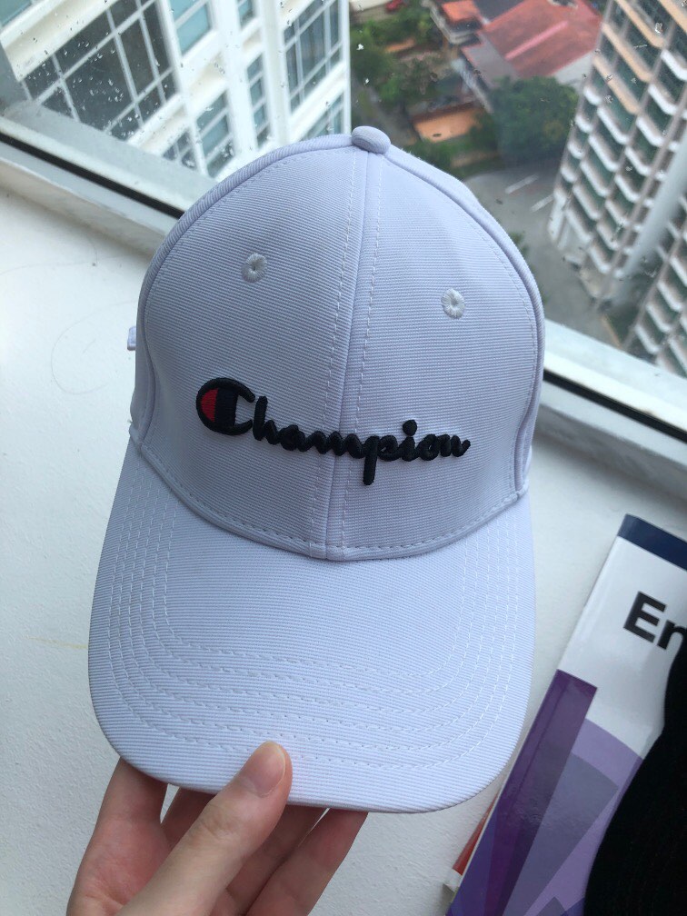 champion cap白帽子, Men's Fashion, Watches & Accessories, Caps & Hats on ...