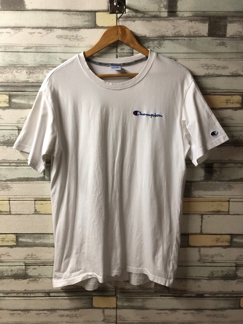 Champion Side Script Tee, Men's Fashion, Tops & Sets, Tshirts & Polo Shirts on Carousell