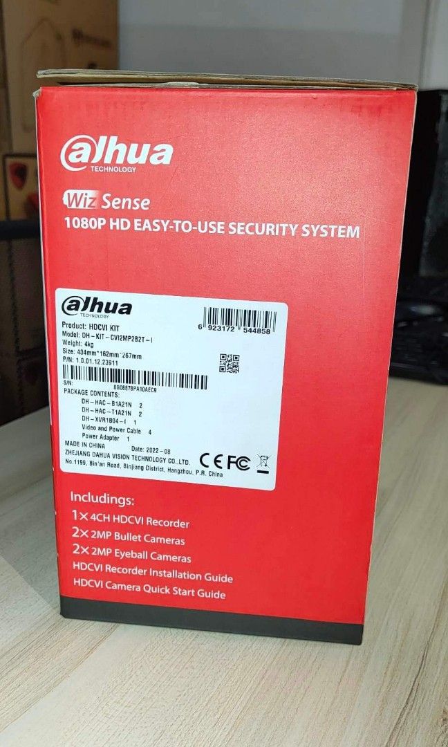 Dahua Wiz Sense 4 Channel Camera Kit 1x AI XVR 2x 2MP Bullet 2x 2MP ...