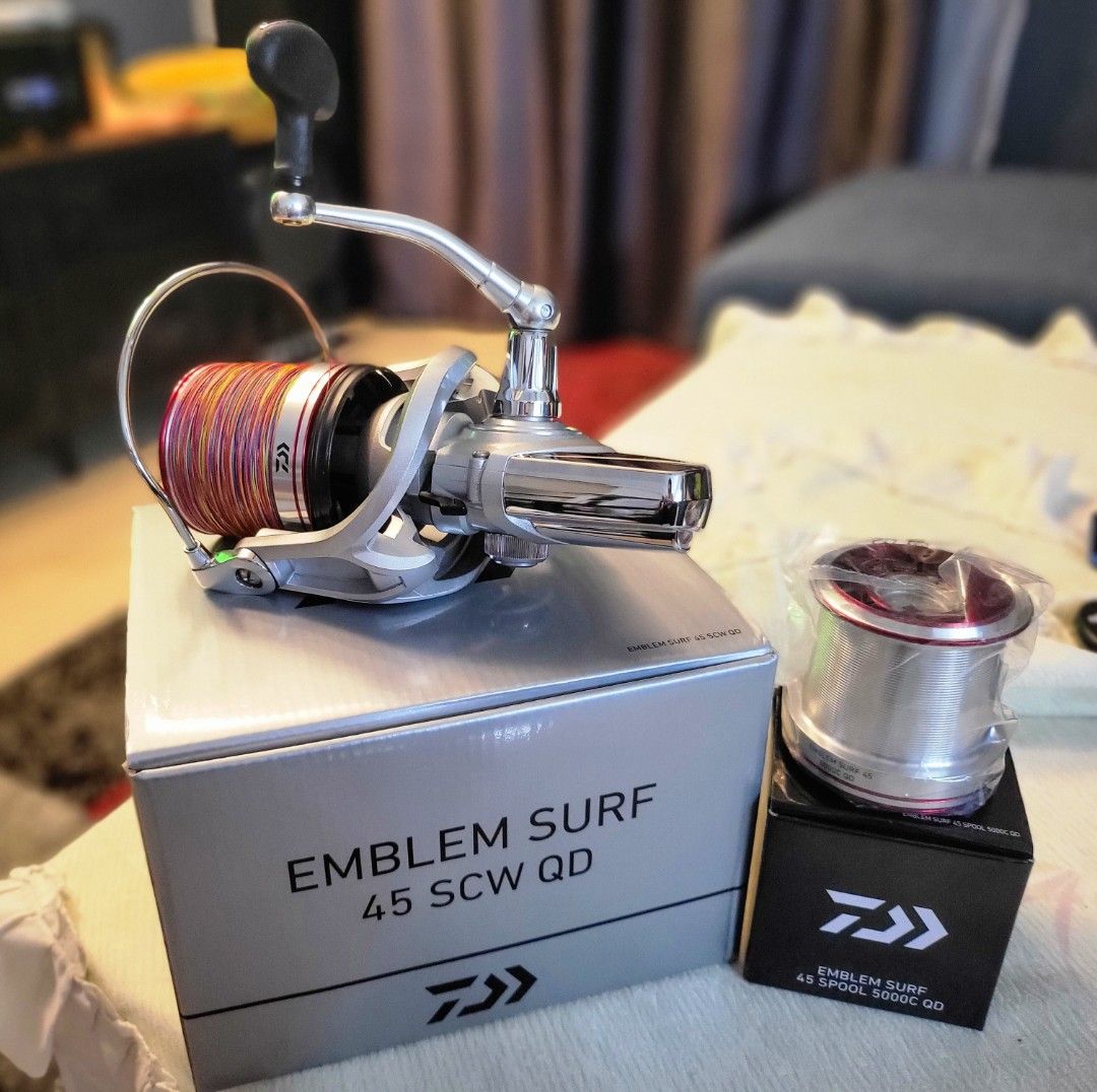 Daiwa Phantom Surf Ex 450 fishing rod & Daiwa Emblem Surf 45 SCW QD reel, Sports Equipment ...