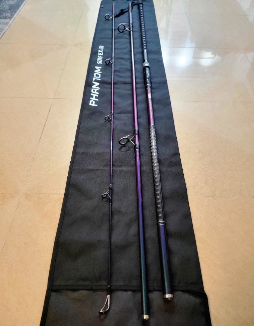 Daiwa Phantom Surf Ex 450 fishing rod & Daiwa Emblem Surf 45 SCW QD reel, Sports Equipment ...