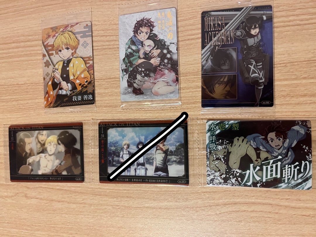 demon slayer and aot cards, Hobbies & Toys, Memorabilia & Collectibles ...