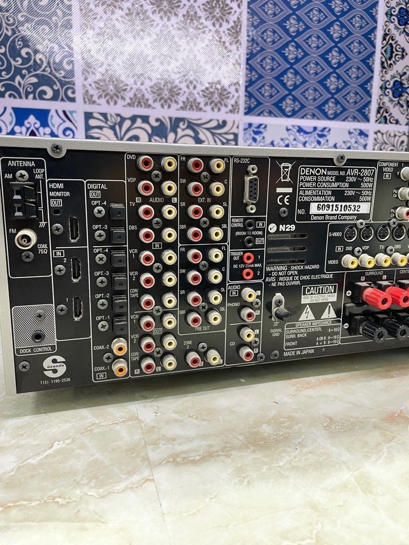 Denon AVR-2807 Amplifier AV Receiver NO REMOTE, Audio, Soundbars ...