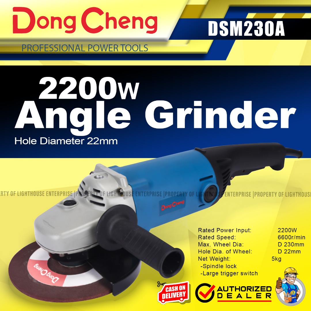 DONG CHENG 2200W Angle Grinder 230mm Soft Start (DSM230A) *LIGHTHOUSE ...