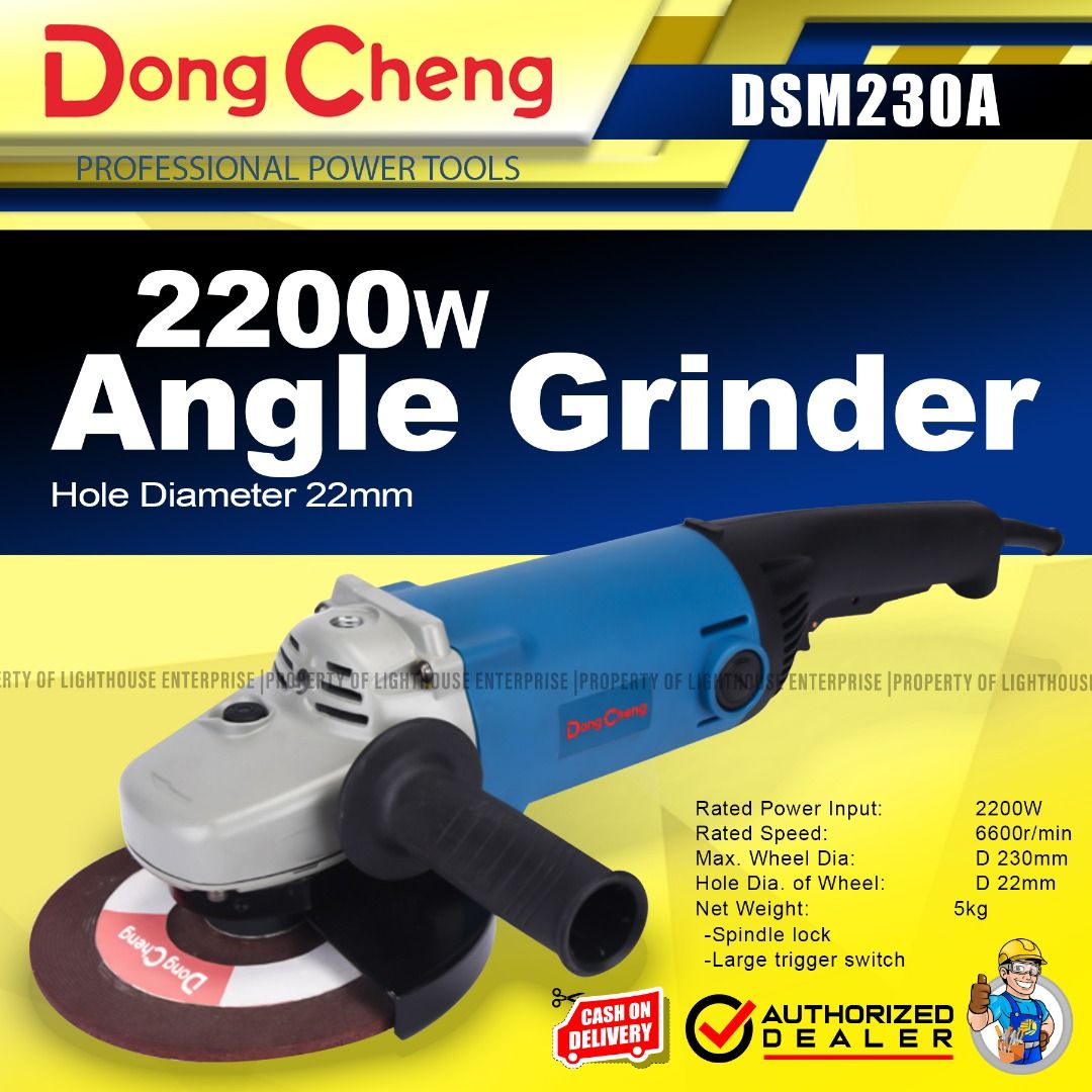 DONG CHENG 2200W Angle Grinder 230mm Soft Start (DSM230A) *LIGHTHOUSE ...