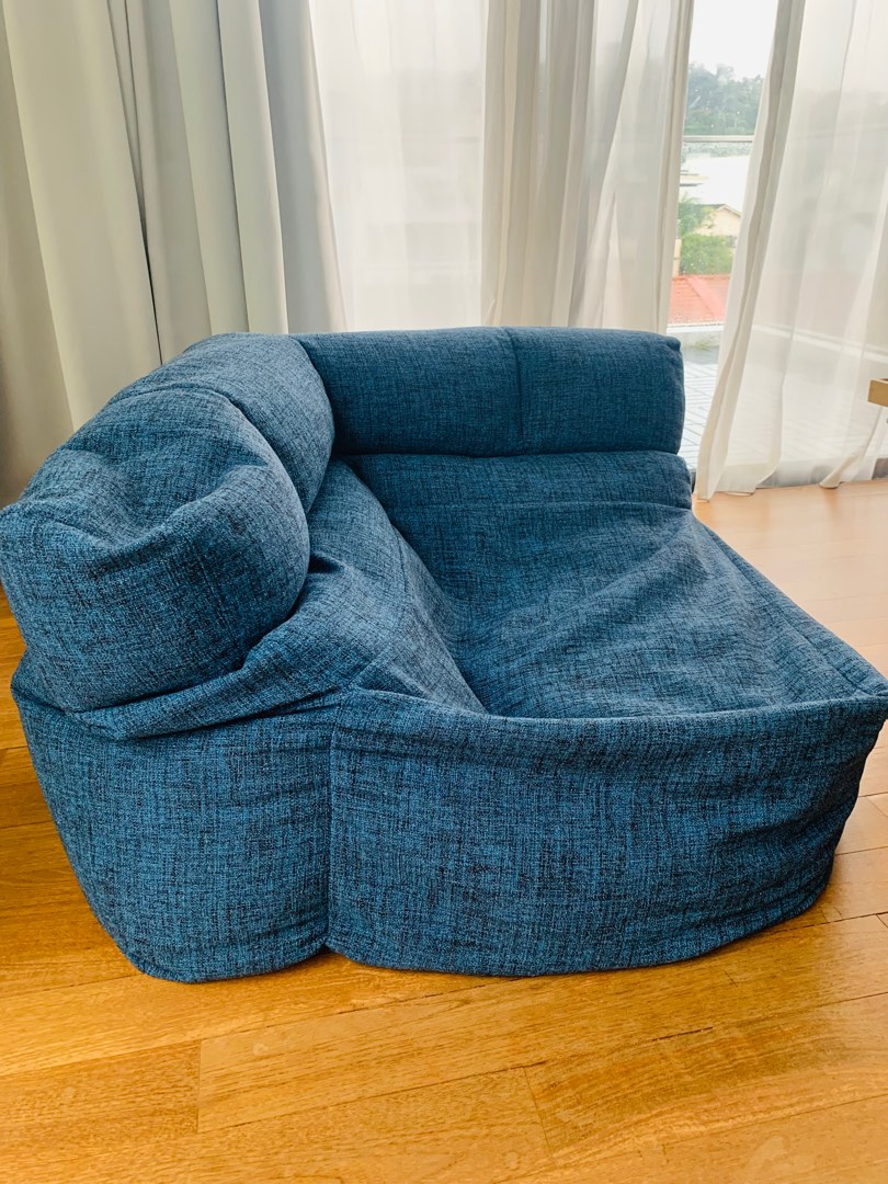 Duffel Corner Armchair (Blue), Furniture & Home Living, Furniture ...