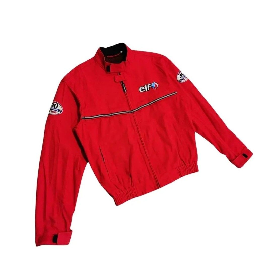 Elf racing Motorcycle 3M reflective Anniversary Biker Jacket ...