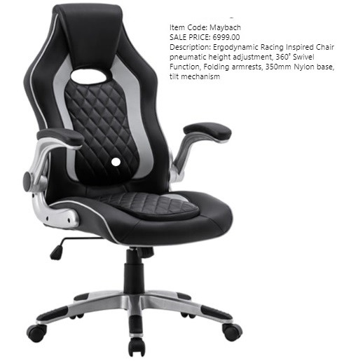 Ergodynamic MAYBACH Racing Inspired Chair, Gaming chair, Office ...