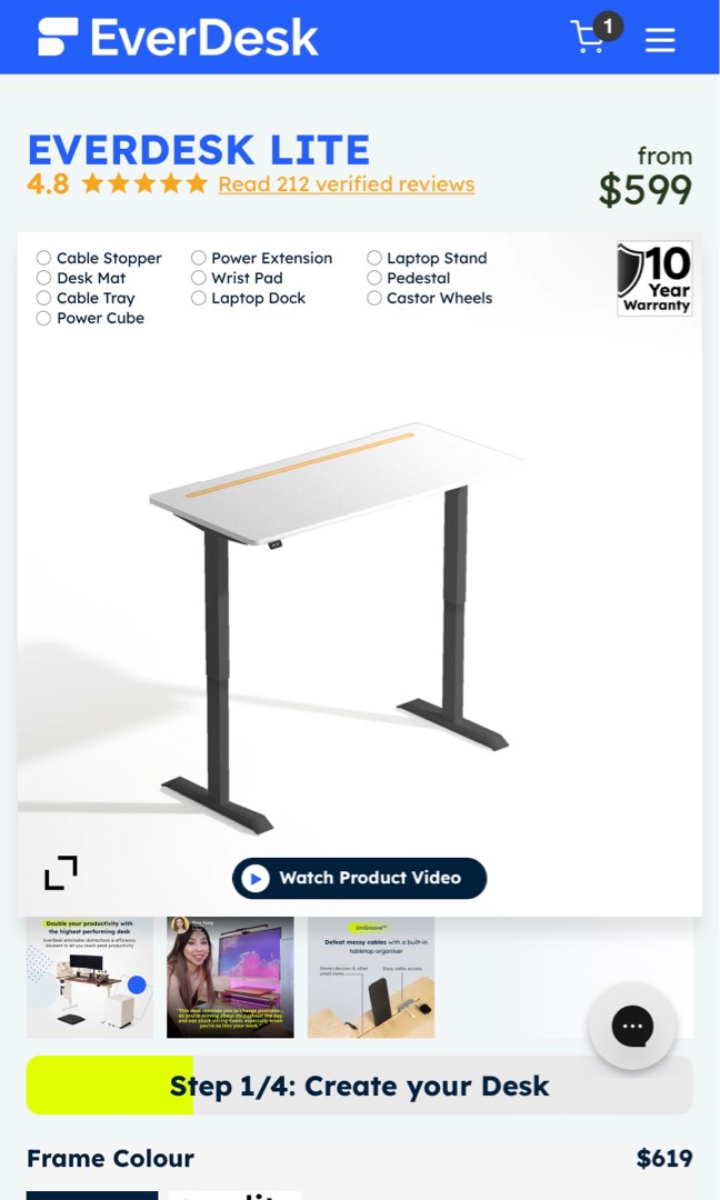 EVERDESK LITE, Furniture & Home Living, Furniture, Tables & Sets on ...
