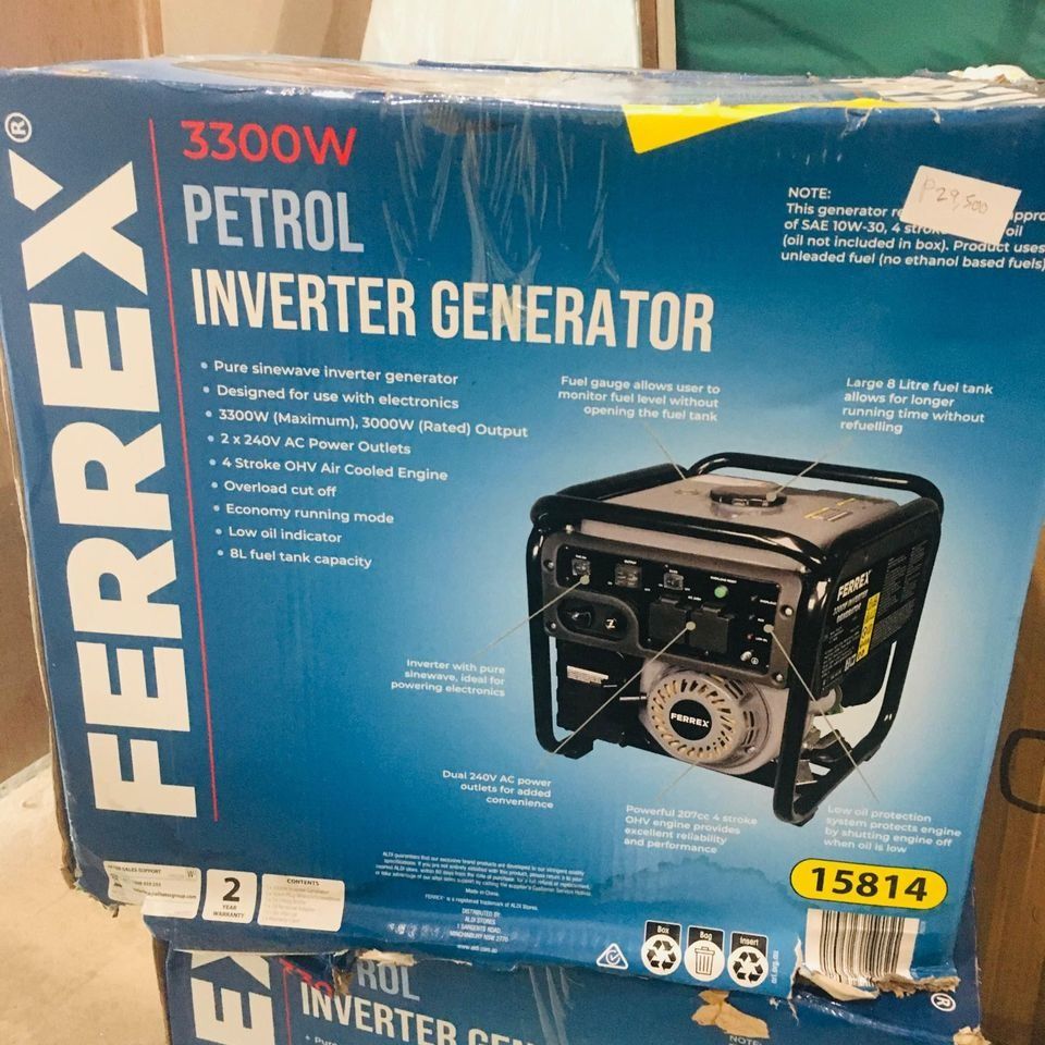 Ferrex 3300W Inverter Generator, Furniture & Home Living, Home ...
