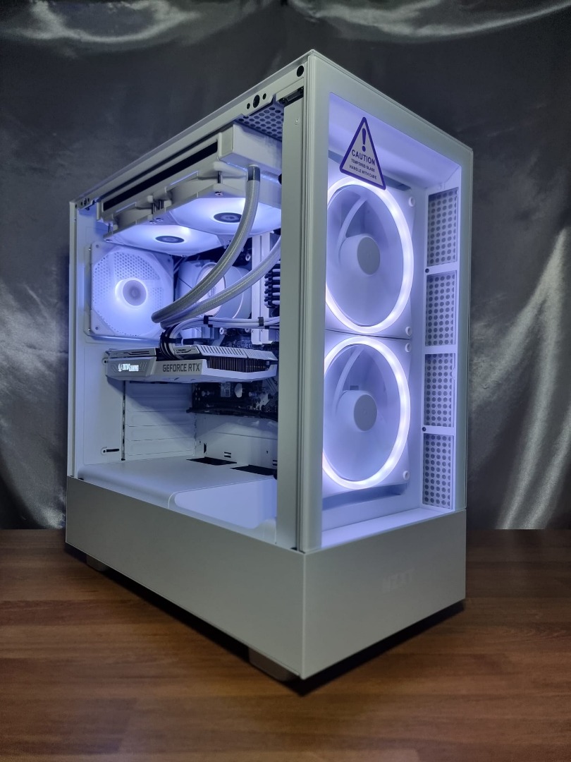 [FREE DELIVERY] NZXT H5 ELITE WHITE + RYZEN 5 5600 + B550M ASROCK AC ...