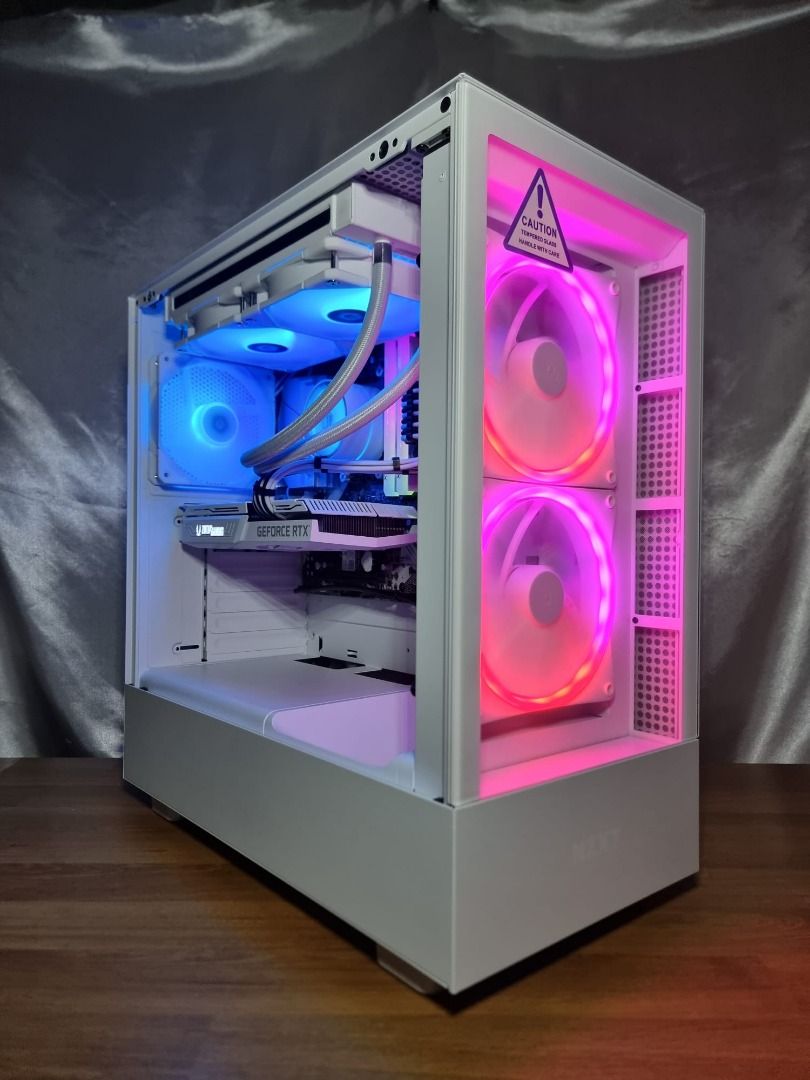 [FREE DELIVERY] NZXT H5 ELITE WHITE + RYZEN 5 5600 + B550M ASROCK AC ...