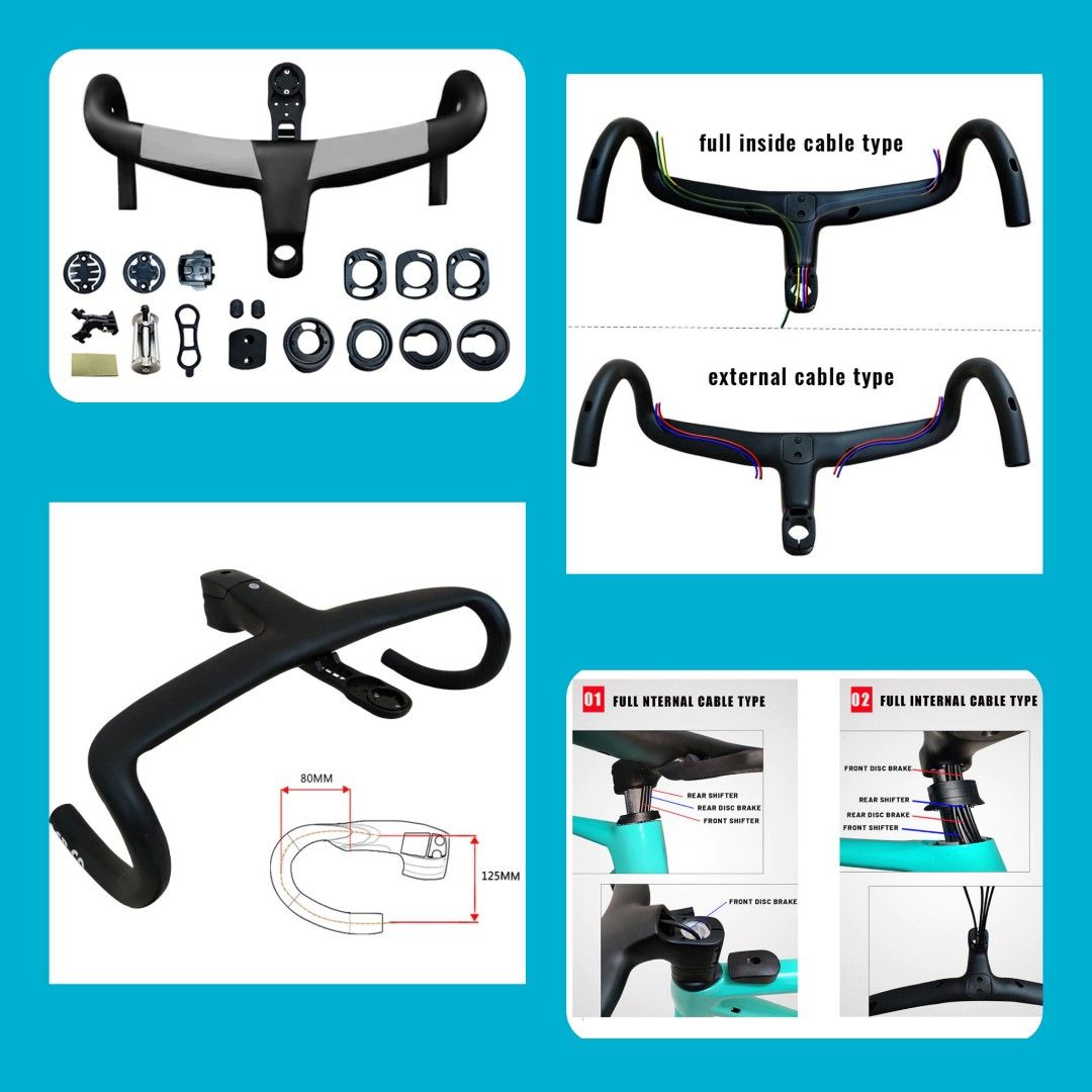 Full Carbon T1000 Internal Routing Integrated Handlebar + Computer ...