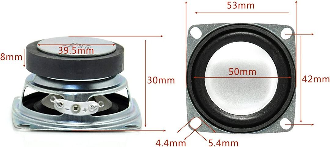 Gikfun 2" 4Ohm 3W Full Range Audio Speaker Stereo Woofer Loudspeaker ...
