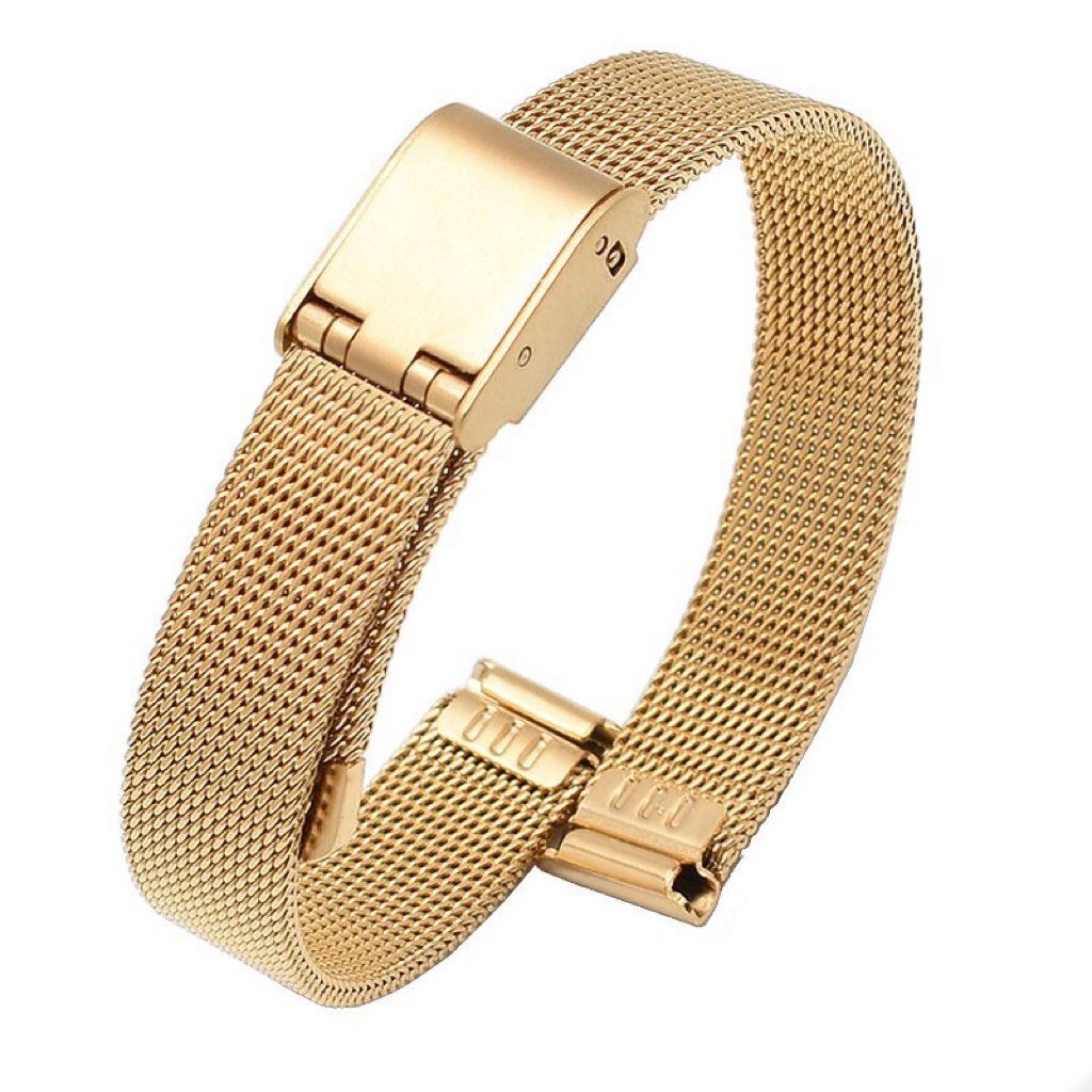 Gold Mesh 10mm Strap ( can be used for Daniel Wellington DW 24mm ...