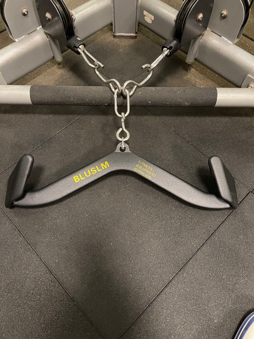 gym Handle Tricep Rope Cable Tricep Press Down LAT Pull Down Bar Rowing ...
