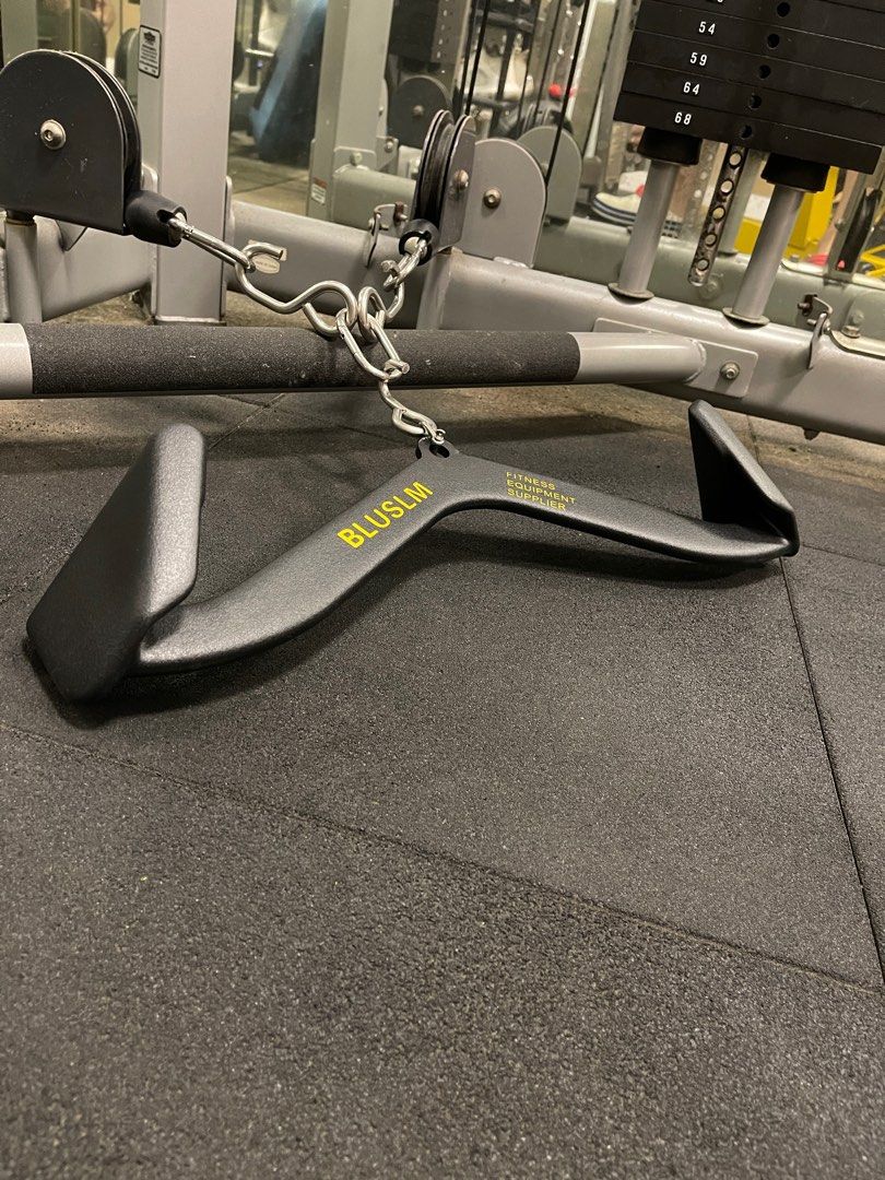 gym Handle Tricep Rope Cable Tricep Press Down LAT Pull Down Bar Rowing ...