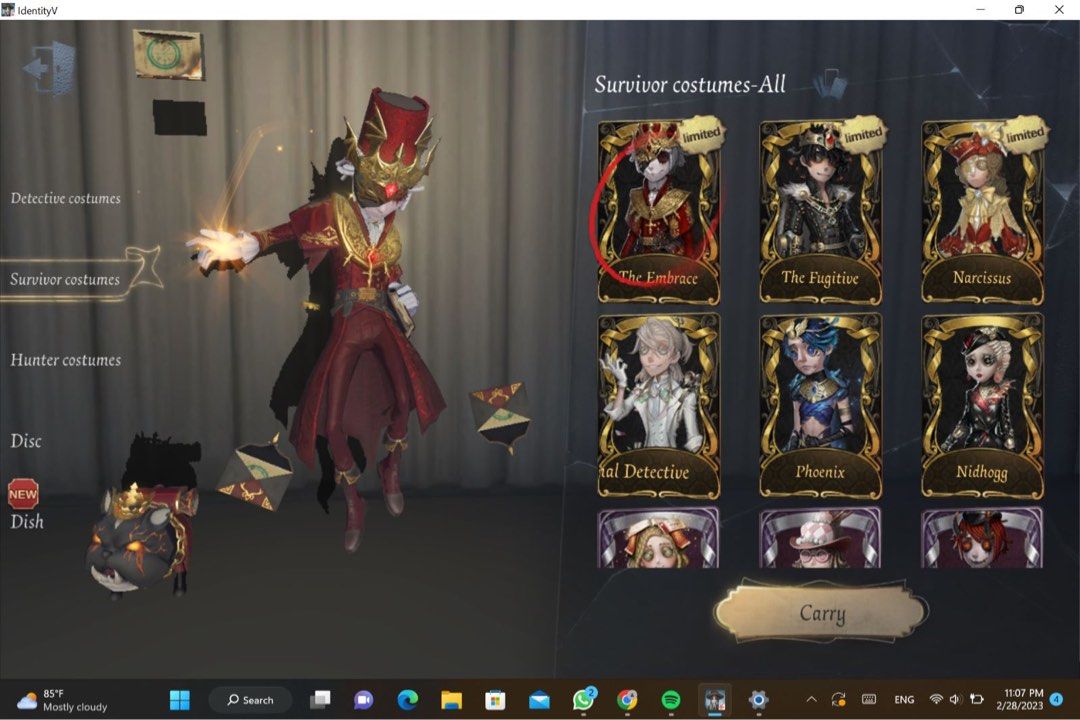 IDV Asia D.M. Skin & event limited skins identity v account android ...