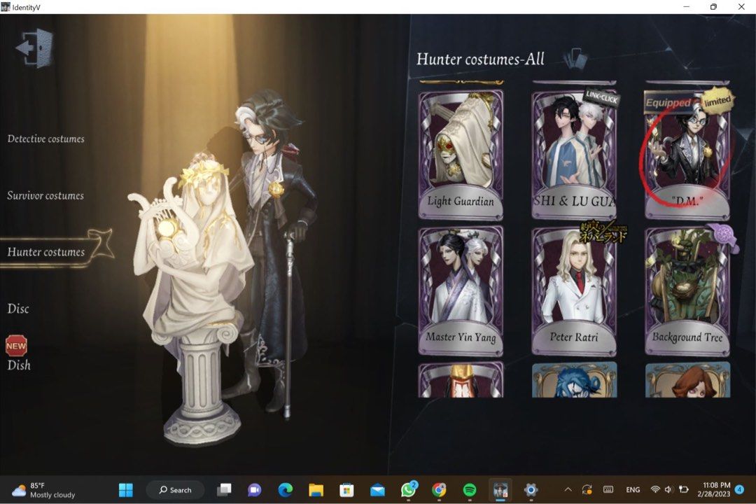 IDV Asia D.M. Skin & event limited skins identity v account android ...