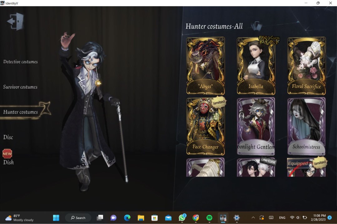 IDV Asia D.M. Skin & event limited skins identity v account android asia, Video Gaming, Gaming ...