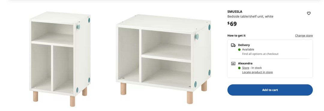 Ikea Smussla Side table With storage, Furniture & Home Living ...