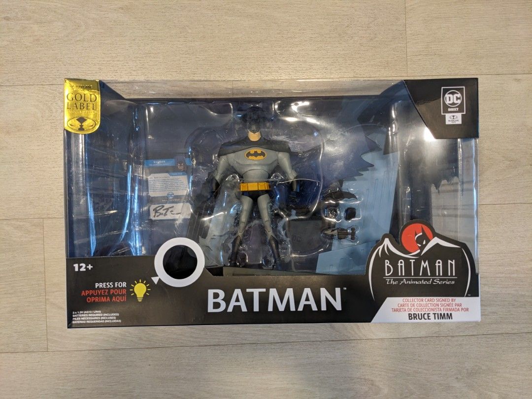 *in stock* McFarlane DC Batman Animated Gold Label Light up Base Bruce ...