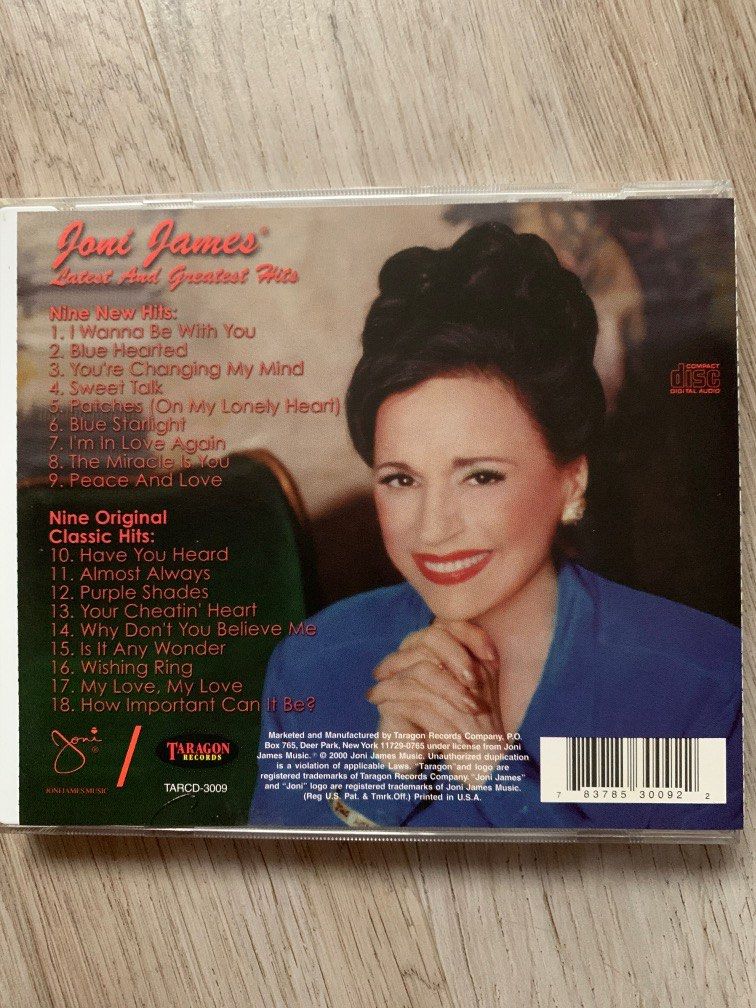 Joni James ~ Latest and Greatest Hits (Made In USA), Hobbies & Toys ...