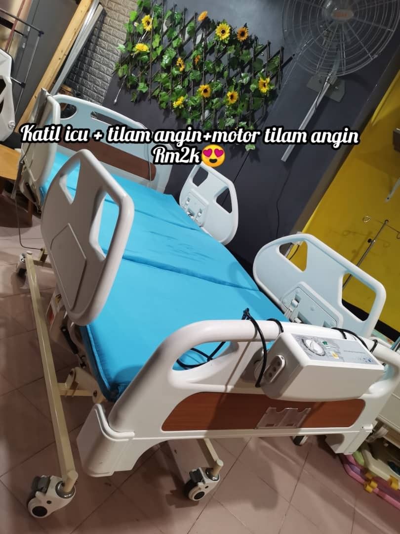 Katil hospital icu tilam angin + tilam biasa, Health & Nutrition ...