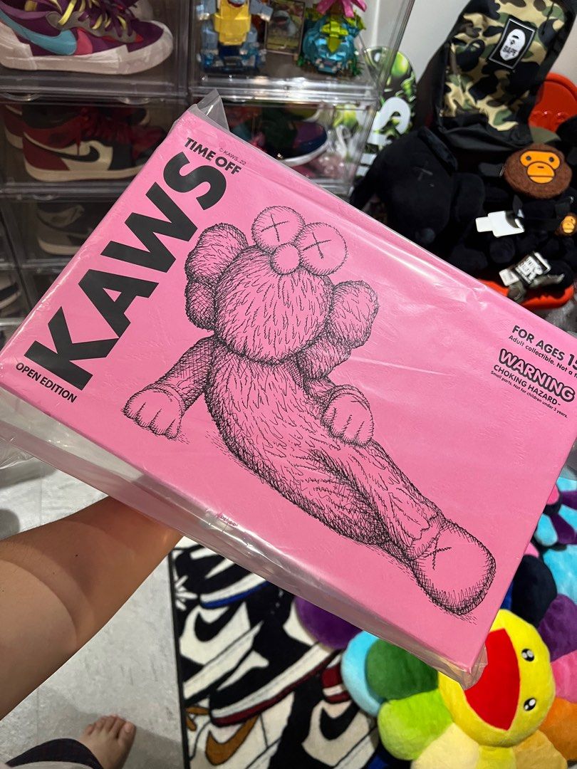 Kaws pink bff time off, Hobbies & Toys, Toys & Games on Carousell