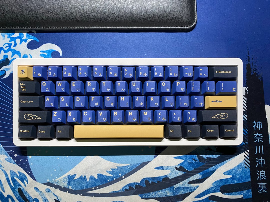 KBDFans D60 Lite Lazurite + blue samurai keycaps, Computers & Tech ...