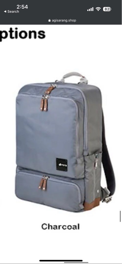 Korean ForB diaper bag in Charocoal, Babies & Kids, Going Out, Diaper ...