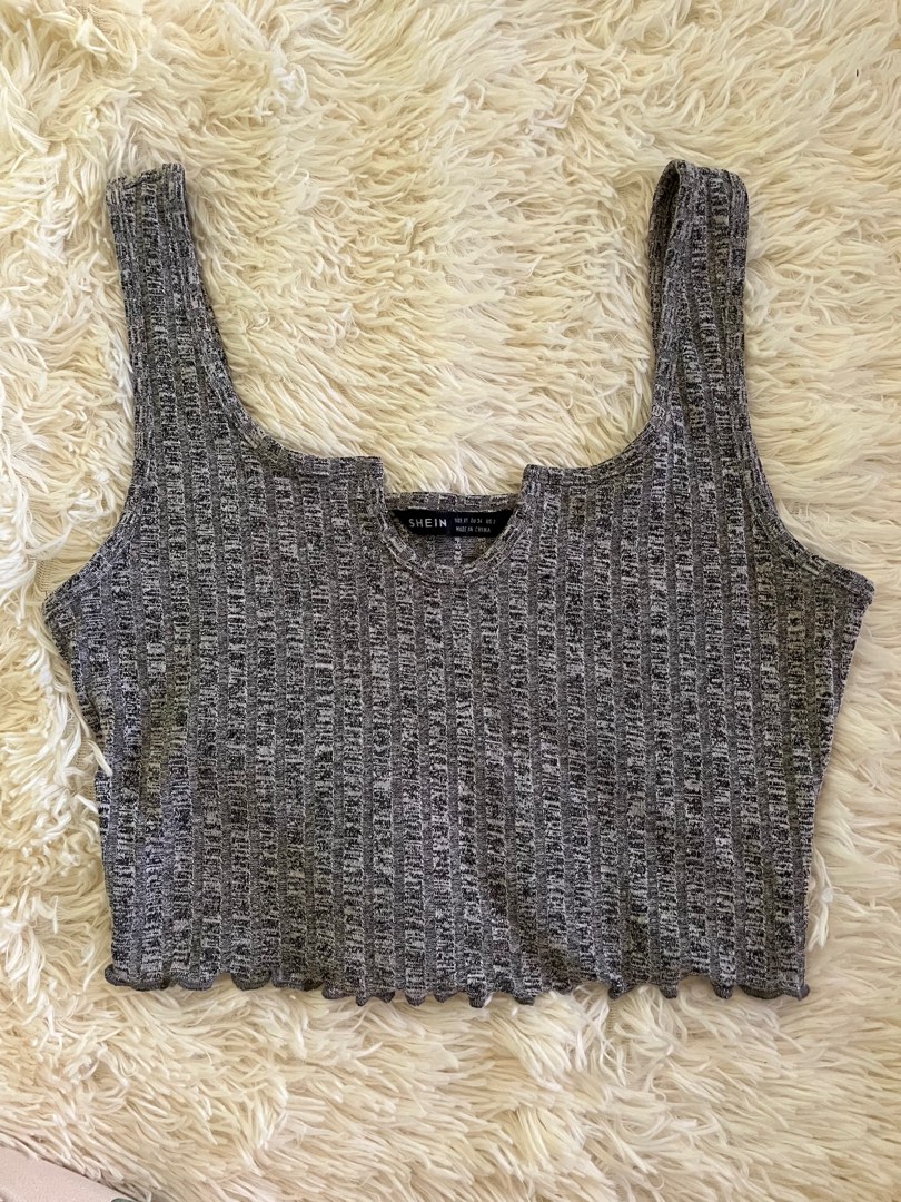 legit gray shein top, Women's Fashion, Tops, Sleeveless on Carousell