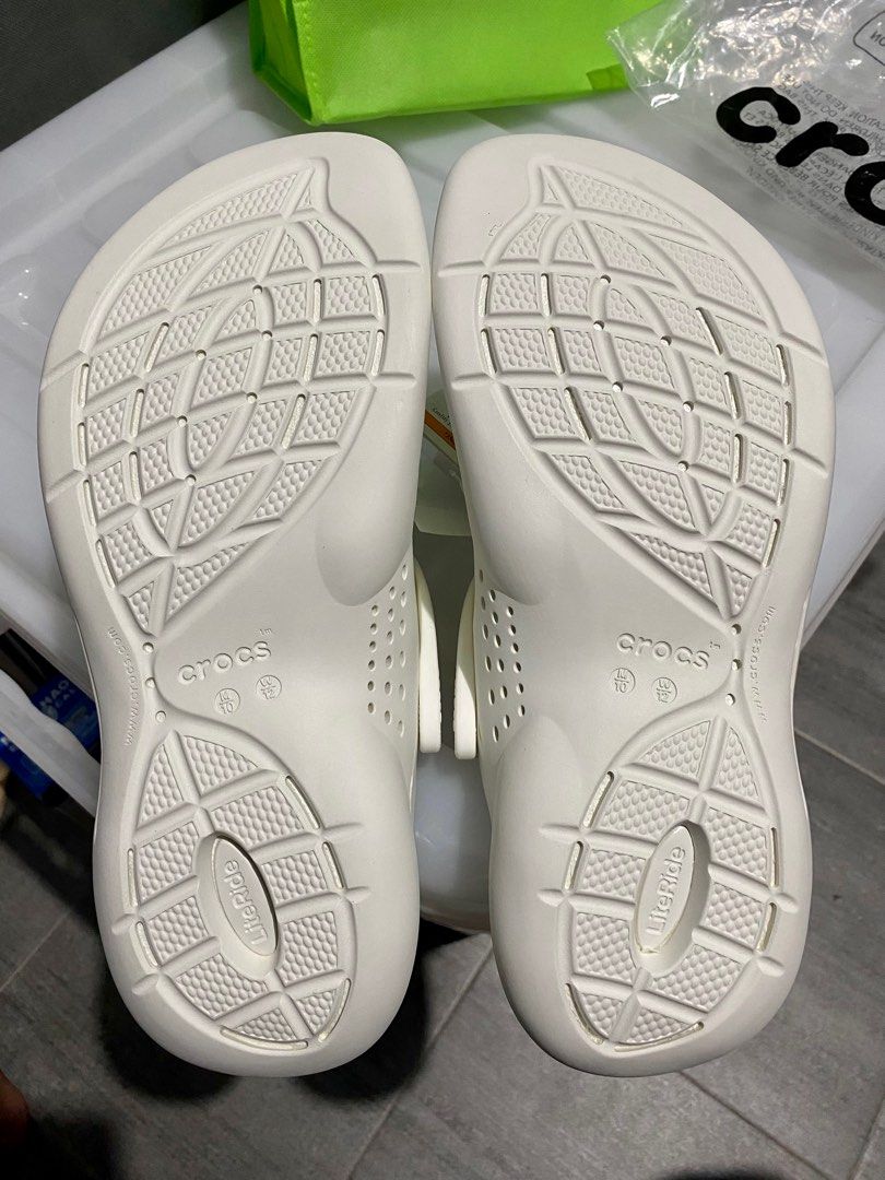 LEGIT Size M10 Crocs Literide 360 Almost White, Men's Fashion, Footwear ...