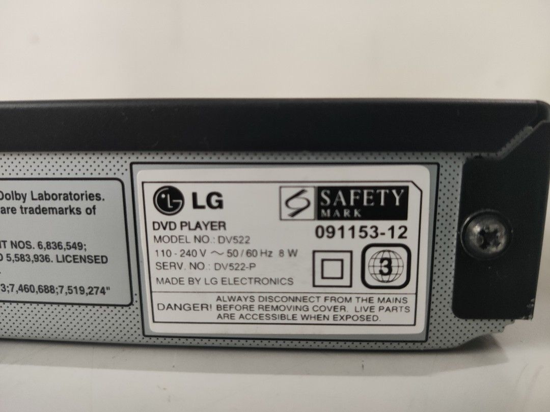 LG DVD / CD Player DV522 For Sale @ $ 40 each (AAR 1681), TV & Home ...