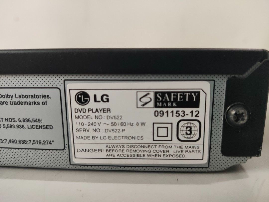 LG DVD / CD Player DV522 For Sale @ $ 40 each (AAR 1681), TV & Home ...