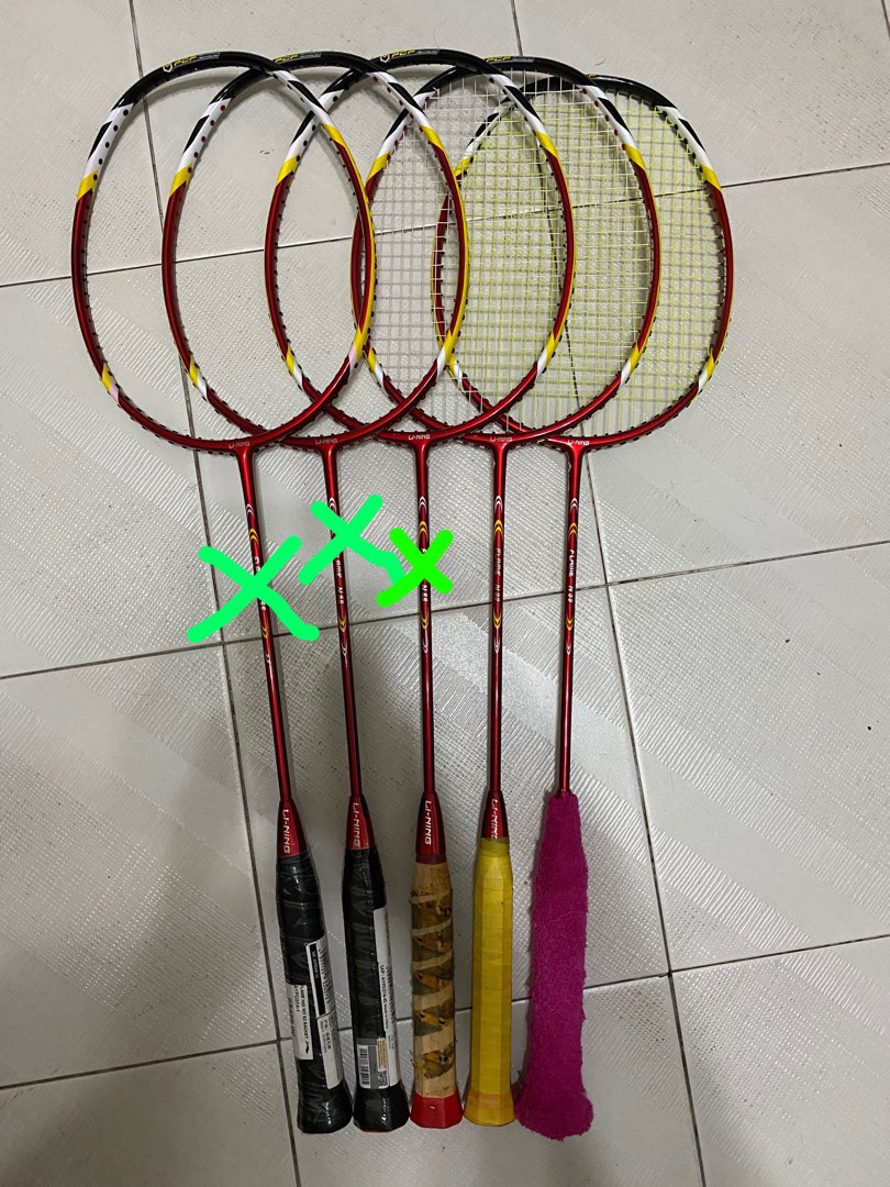 Li Ning flame N55 badminton racket, Sports Equipment, Sports & Games ...