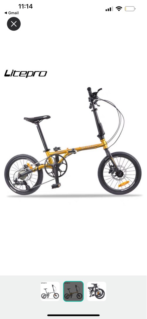 Litepro 16 inch city foldable bike folding bicycle 9 speed hydraulic ...