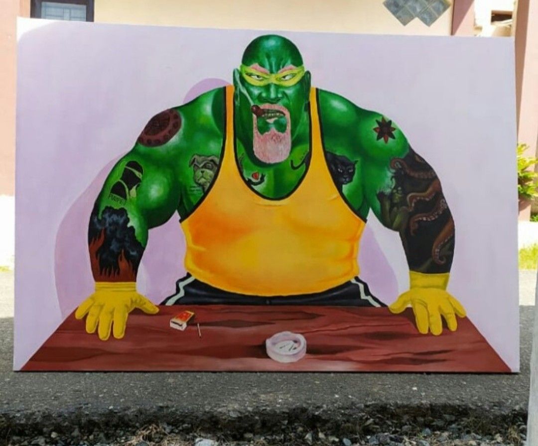 Lukisan Repro I Nyoman Masriadi, Desain & Kerajinan Tangan, Karya Seni ...