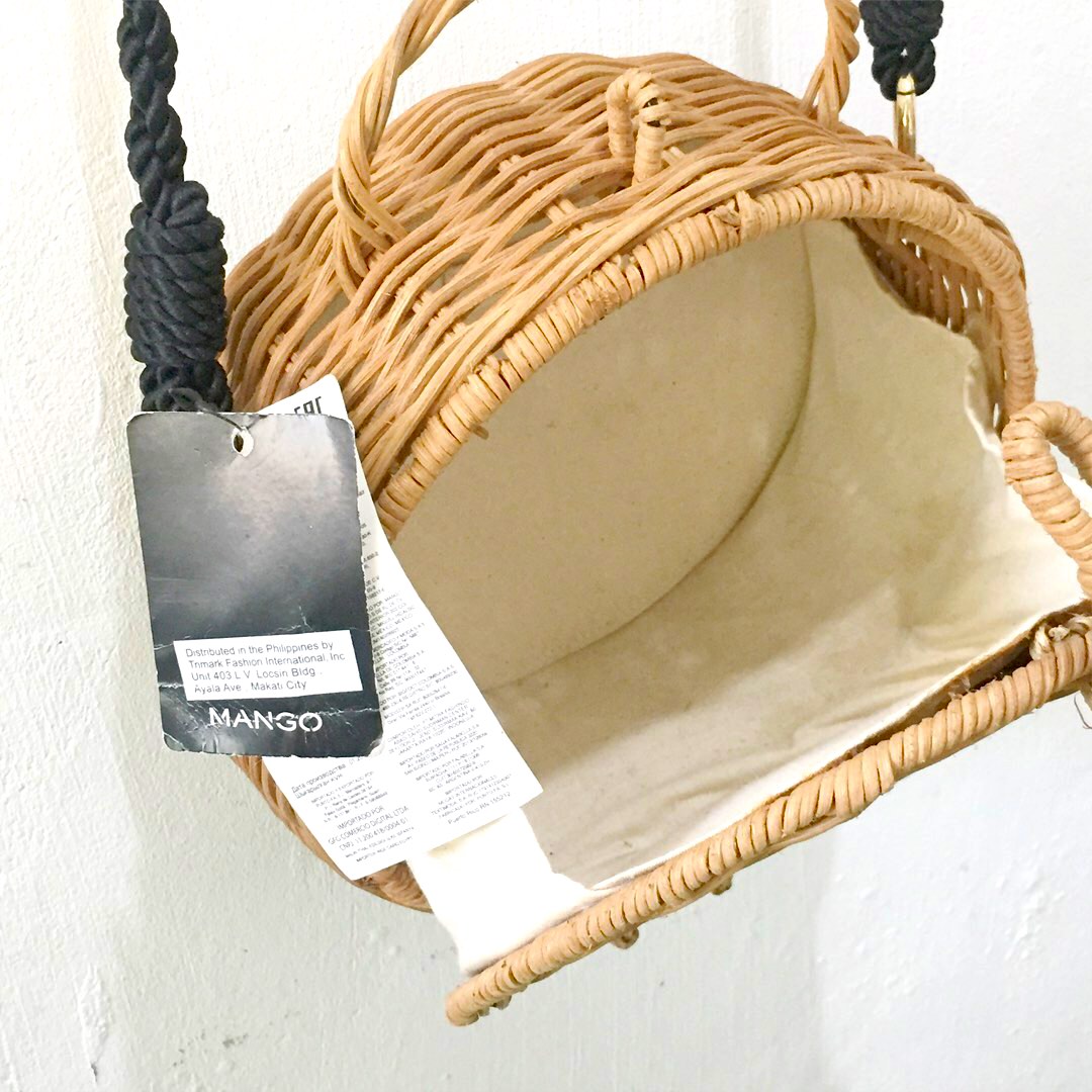 Mango Rattan Bag, Women's Fashion, Bags & Wallets, Beach Bags on Carousell